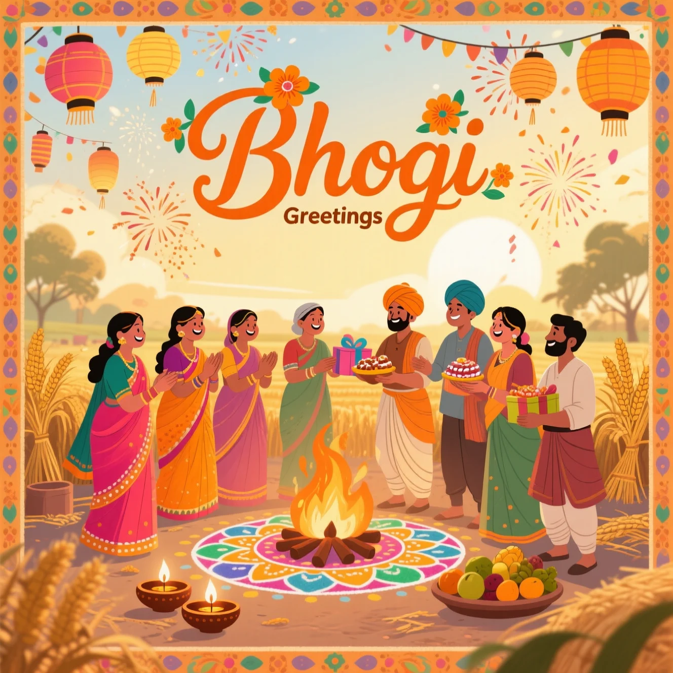 Heartwarming Bhogi Greetings in Telugu to Ignite Your Festive Spirit 🎉