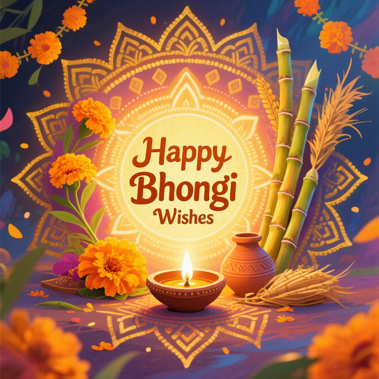 190+ Spark Joy with Happy Bhogi Wishes for a Vibrant Sankranti Start! 🔥