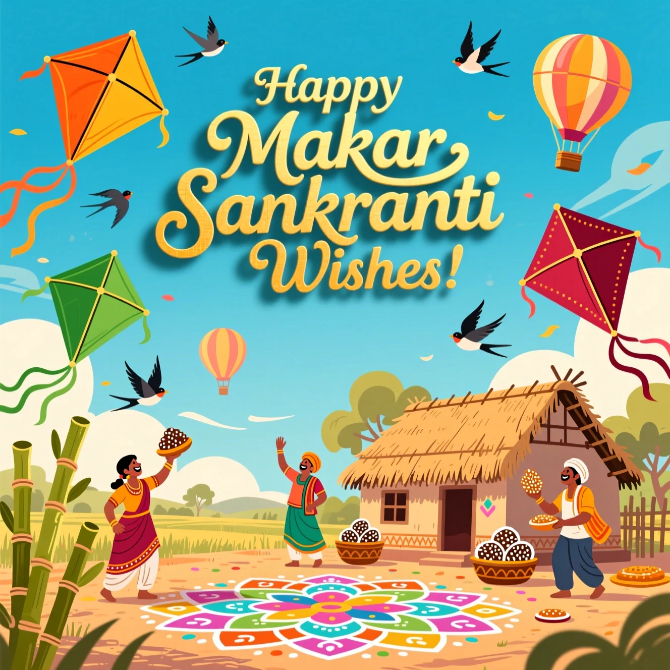 200 + Heartwarming Happy Makar Sankranti Wishes to Light Up Your Festival 🎉