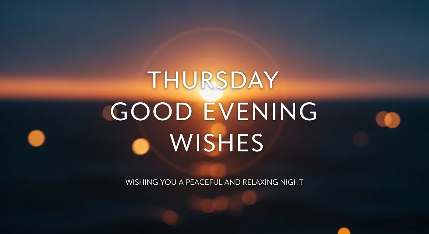 Beautiful Thursday Good Evening Wishes to End Your Day with Peace for ...